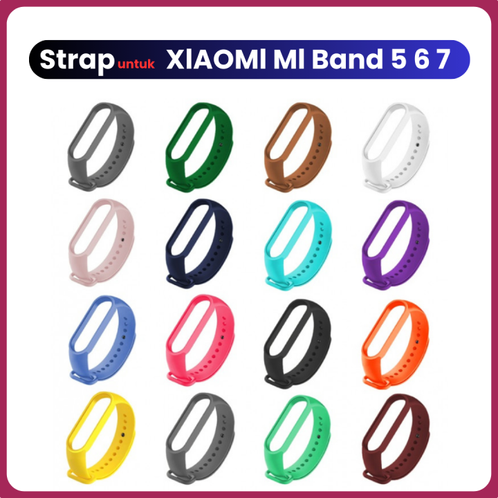 Plain Strap untuk Ml Band 5 6 7 Tali smartband M7 Band M5 Band M6 | Lazada Indonesia
