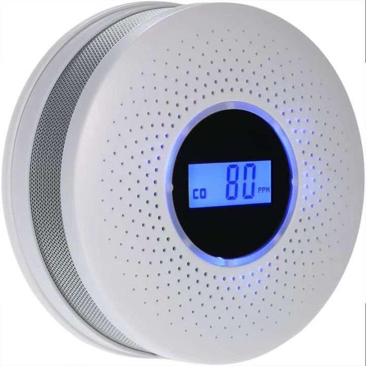 Carbon Monoxide and Smoke Combo Detector Battery Operated CO Alarm with ...