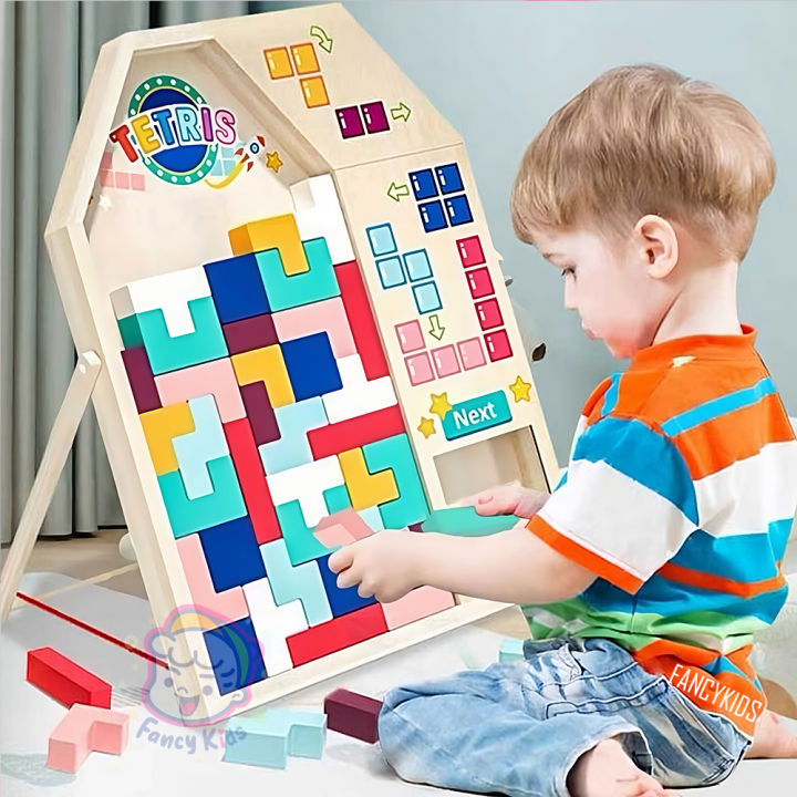 Large Sized 3D Wooden Tetris Building Block/Wooden Tangram Jigsaw ...