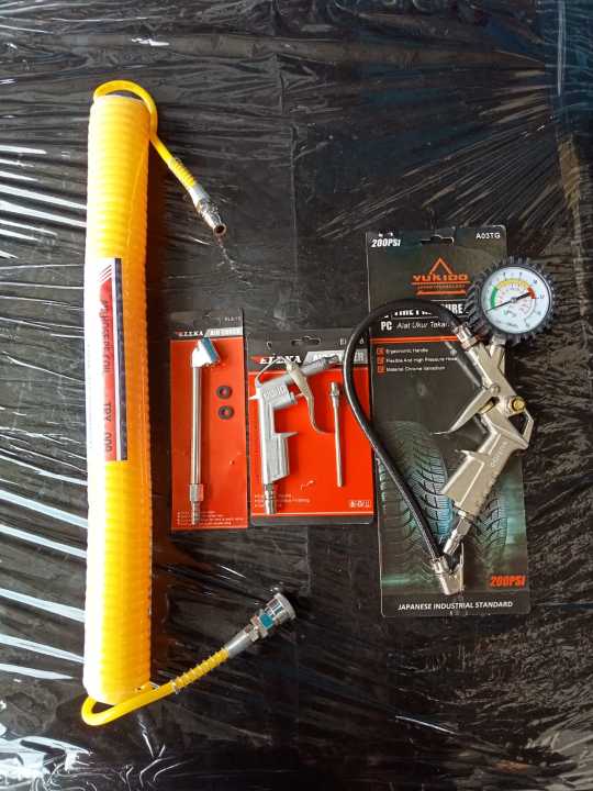 PAKET SET KOMPRESSOR 4ITEM!!YUKIDO Bengkel Tambal Ban / Paket Alat ...