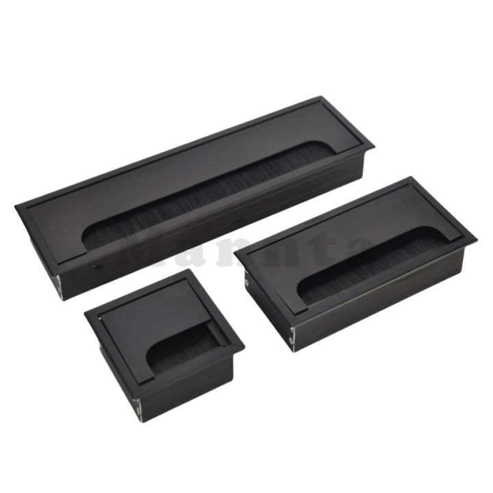Office Hardware Matt Rectangle Wire Cable Grommet Aluminum Square Table ...
