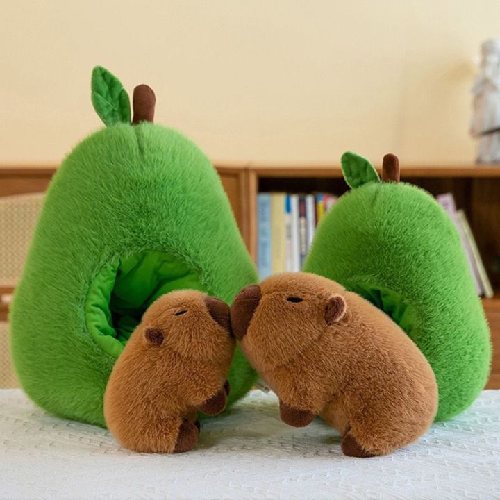 【ALE】-Avocado Capybara Plush Toy Realistic Capybara Stuffed Animal Soft ...