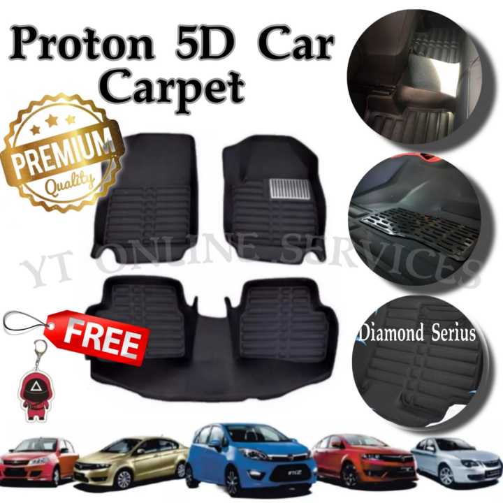 Premium Quality Proton More Car Model 5D Carpet Custum Made Floor Mat ...
