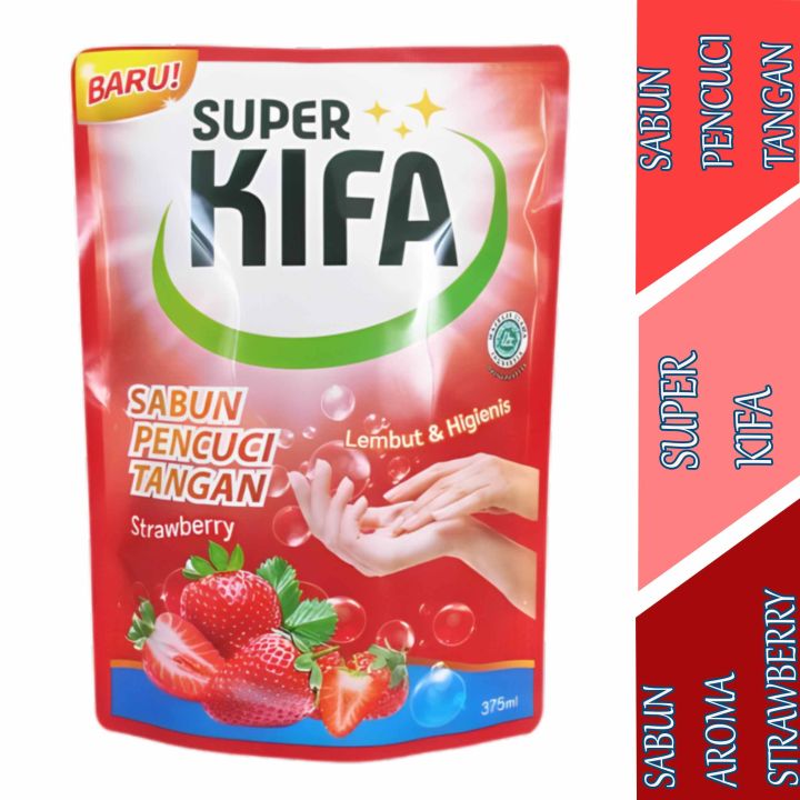 Sabun Cair Aroma Strawberry - Super Kifa - Sabun Pencuci Tangan - 375ml ...