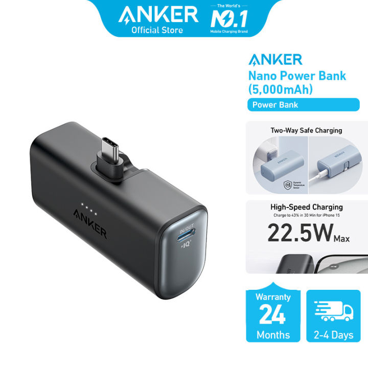 Anker A1653 Nano Power Bank with Built-In USB-C Connector | Lazada
