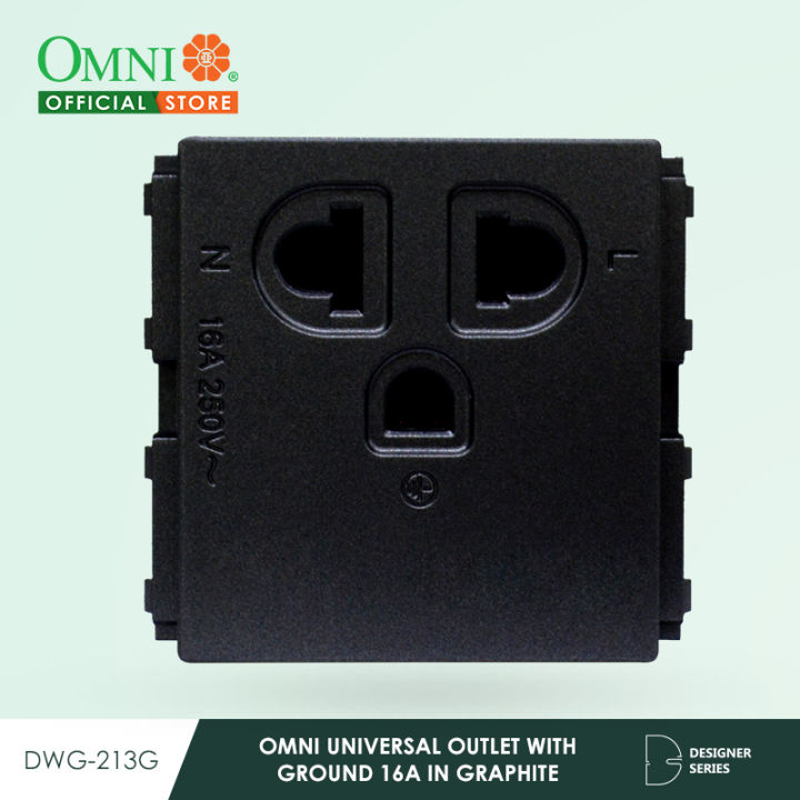 OMNI Universal Outlet with Ground 16A in Graphite - DWG-213G | Lazada PH