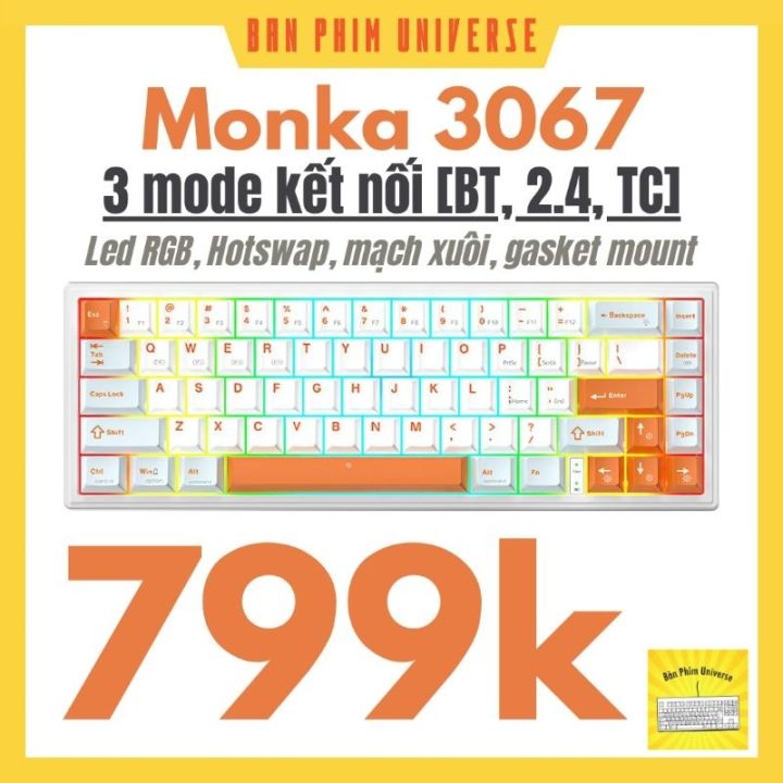 [Sẳn] Bàn Phím cơ Monka 3067 V2 - MONKA 3067 V2 bàn phím không Dây Mạch ...