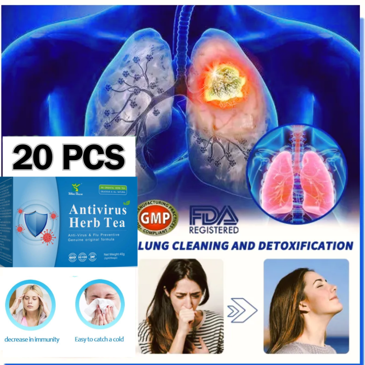 ANTIVIRUS TEA 2025 (20PCS) GAMOT SA UBO, LUNG CLEARING PULMONARY TEA ...