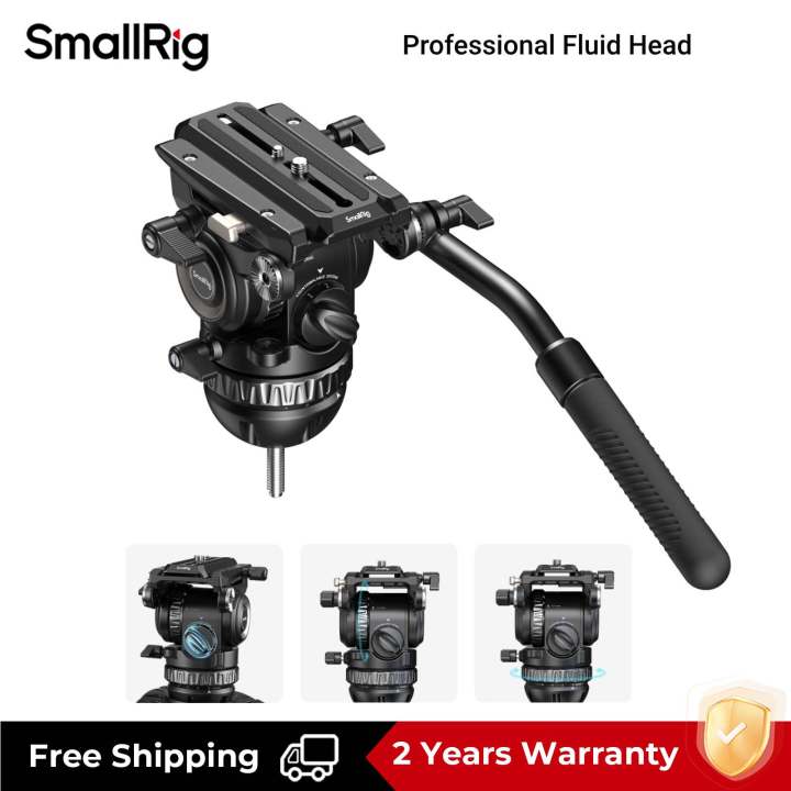 SmallRig Professional Fluid Head with Detachable Handle QR Plate for ...