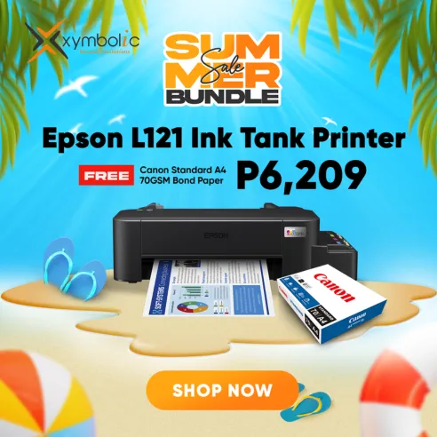 Epson L121 Ink Tank Printer Bundle (With Canon A4 70GSM Bond paper ...