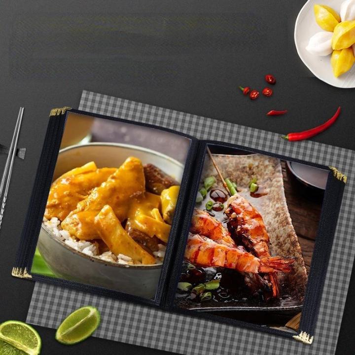 A4 Transparent Menu Cover Stand – 3/4 Page Display Book for Restaurant ...