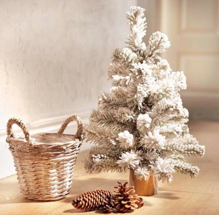 60cm/2ft Mini Table Snow Green Artificial Christmas tree with Free ...