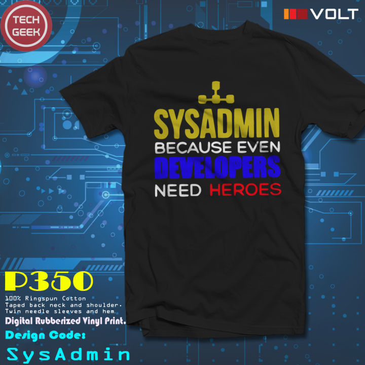 TECH GEEK SysAdmin Gifo Shirt | Lazada PH