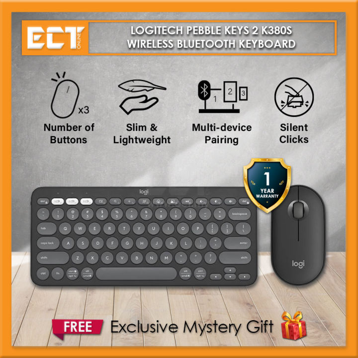Logitech Pebble Mouse 2 M350s + Pebble Keys 2 K380s Combo 10m Bolt ...