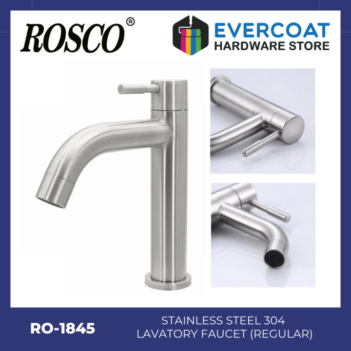 RO-1845 & RO-1846 Rosco Stainless Steel 304 Lavatory Faucet, Regular or ...