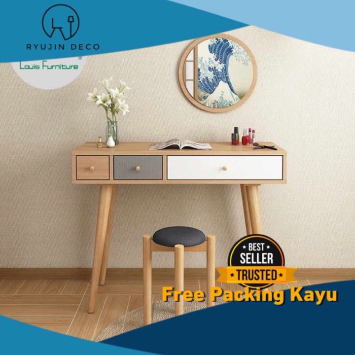 Meja Rias Meja Kamar Minimalis 3 Laci | Lazada Indonesia