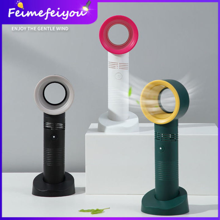 Mini Bladeless Fan Rechargeable USB Handheld Small Fan Mini Fan ...