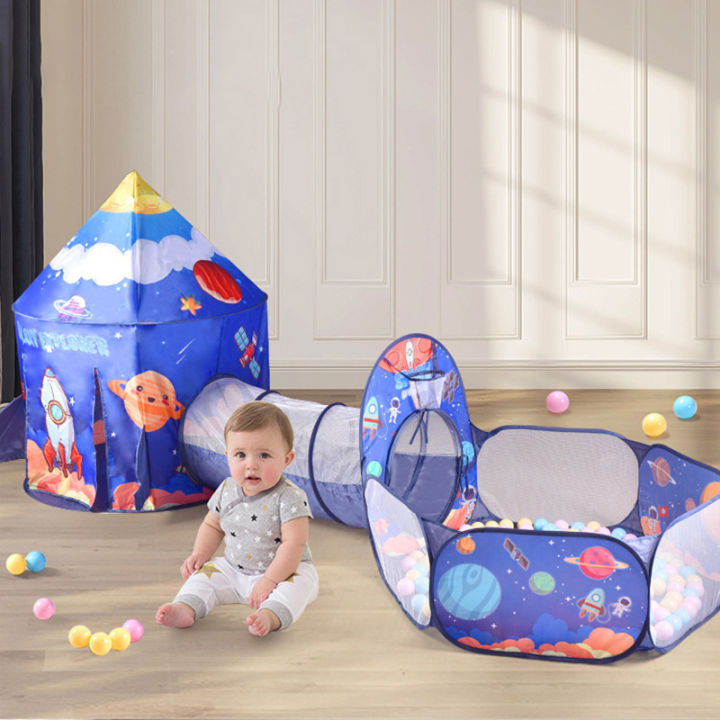 3 In 1 Portable Kids Tent Children's Camping Tent Ocean Ball Pool Pop ...