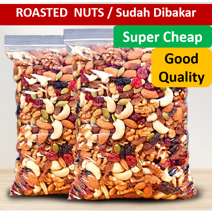 ROASTED Mixed Nut Mix Nuts Dry Fruit Cashew Nut Kacang (100gm/250gm/500gm) | Lazada
