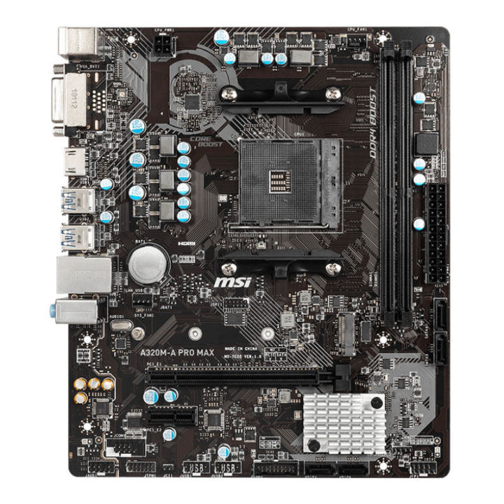 MSI A320M-A/B/E PRO MAX VD Motherboard Socket Am4 Pcie Ddr4/A320 Gaming ...