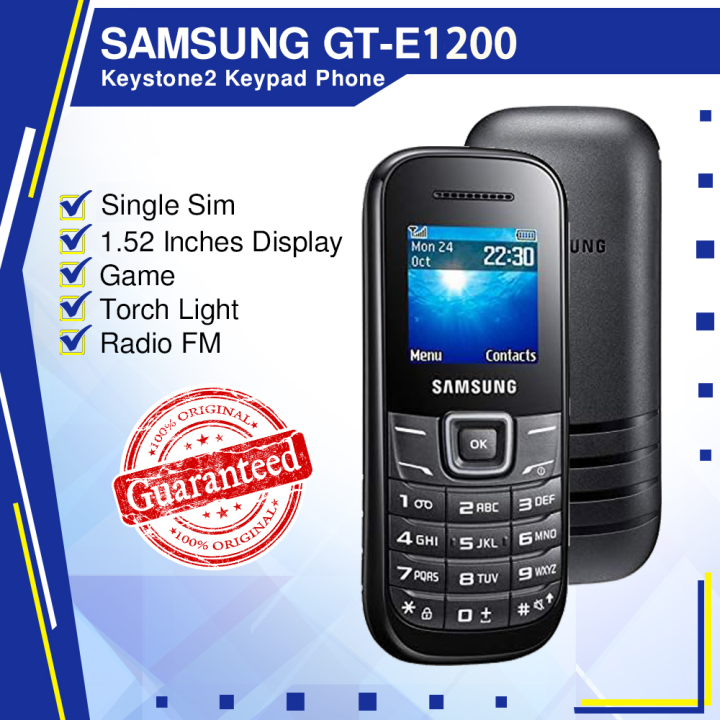 ORIGINAL SAMSUNG GT-E1200 Keypad Phone GSM Standard Sim Keypad Basic ...