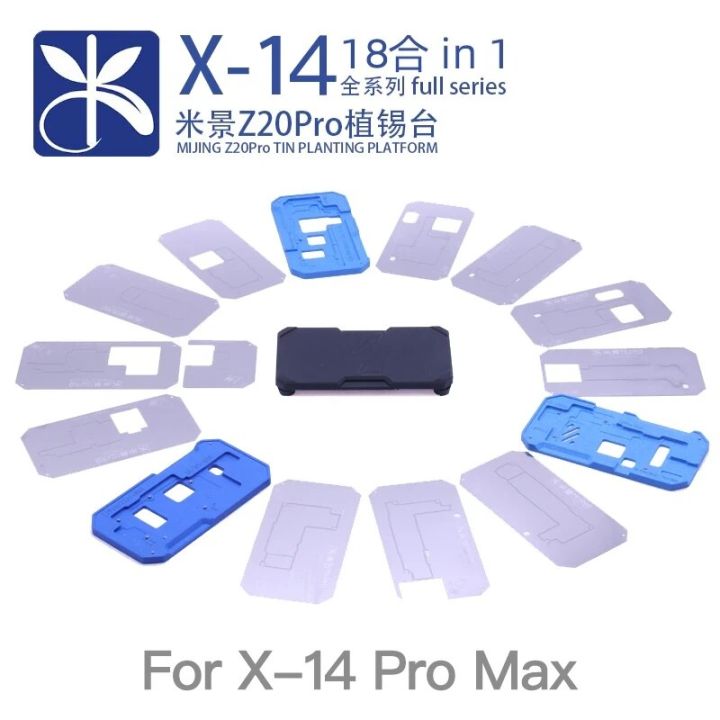 Newest Mijing Z20 Pro 18IN 1 Fixture For Iphone X-14 Pro Max Middle Layer Motherboard Reballing ...