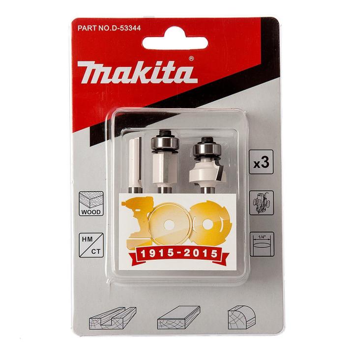 MAKITA Router Bit Set 1/4 Inch 3 Piece (D-53344 ) | Lazada PH