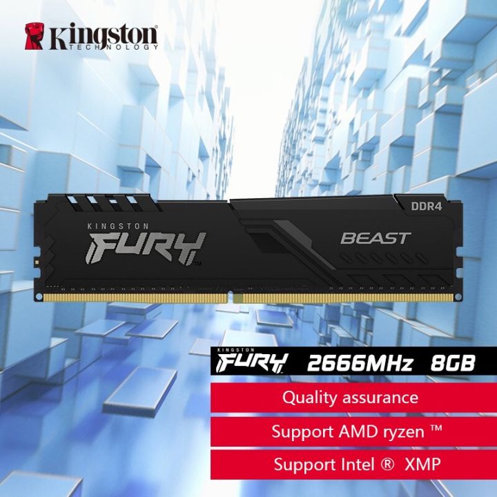 Kingston Fury Beast DDR4 4GB 8GB 16GB 2400MHz 2666MHz 3200MHz Desktop Memory Non ECC DIMM Ram ...
