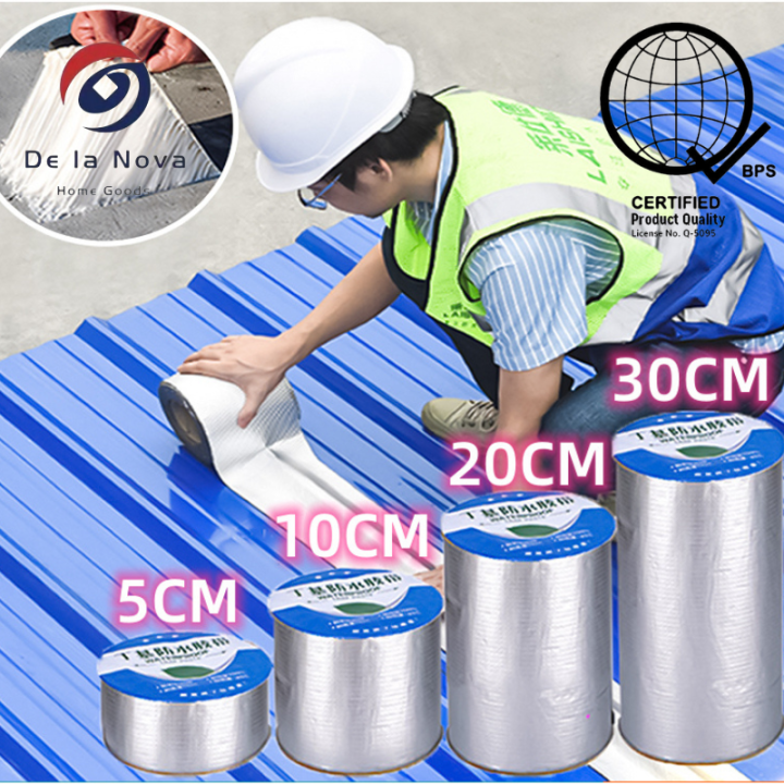 DELANOVA Aluminum Foil Butyl Waterproof Tape For roof leak Roof Sealant ...