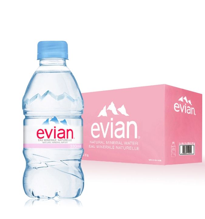 France imported evian/ Evian natural mineral water 330ml/500ml whole case of weakly alkaline ...