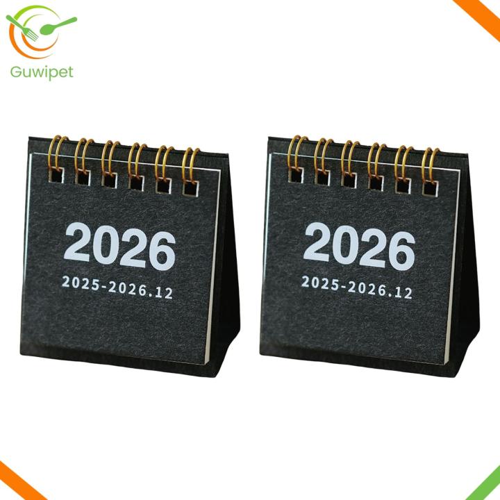 Mini Desk Calendar 2026 2025-2026 Desk Planner 2 Pcs Mini Desk Calendar ...