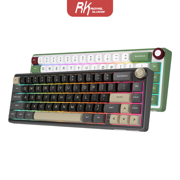 RK ROYAL KLUDGE R65 Wired Gaming Keyboard with Volume Knob 60% RGB Backlit Mechanical Keyboard ...