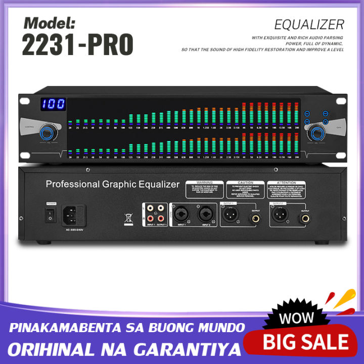 2231-PRO Equalizer Digital EQ LCD 2-layer 37-segment na pagsasaayos Pag-andar ng pagbabawas ng ...
