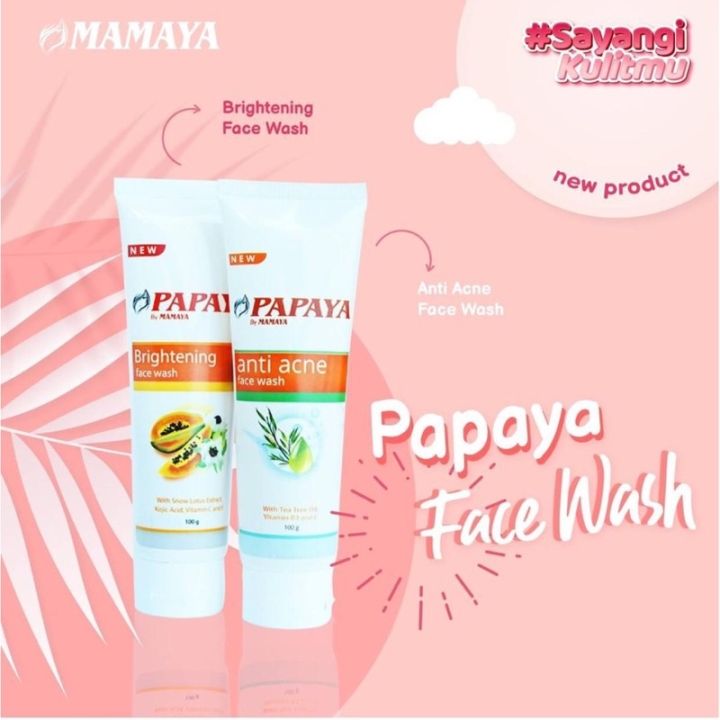 Papaya Face Wash Brightening Facial Wash Anti Acne Sabun Wajah Papaya By Mamaya | Lazada Indonesia