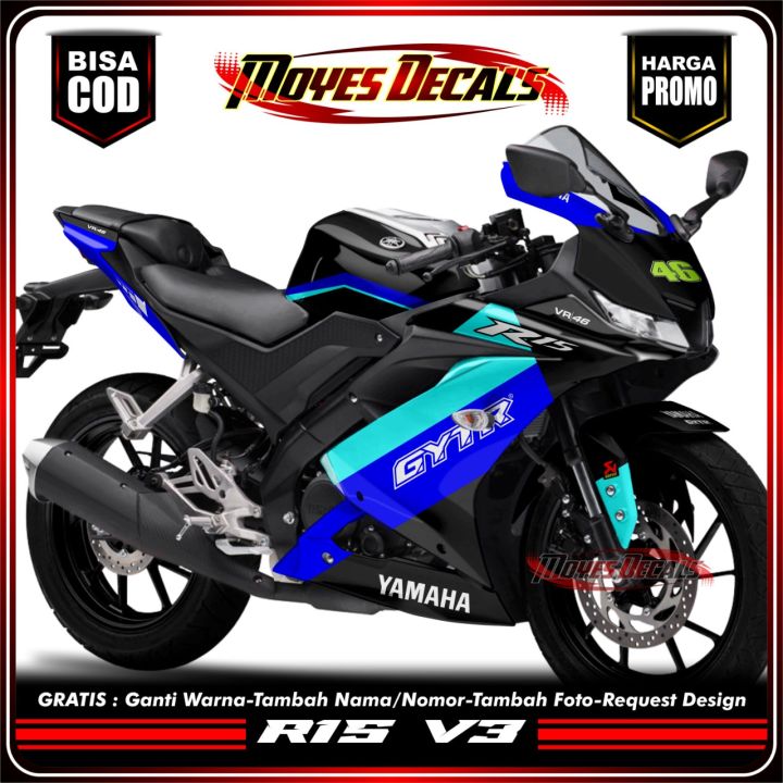 ⭐⭐⭐⭐⭐🙏🙏 { bayar di rumah / cod } stiker r15 v3 decal stiker motor r15 ...