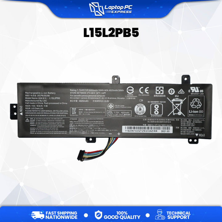 LPCE Laptop Battery L15L2PB5, L15M2PB5, L15C2PB7 Compatible with Lenovo ...