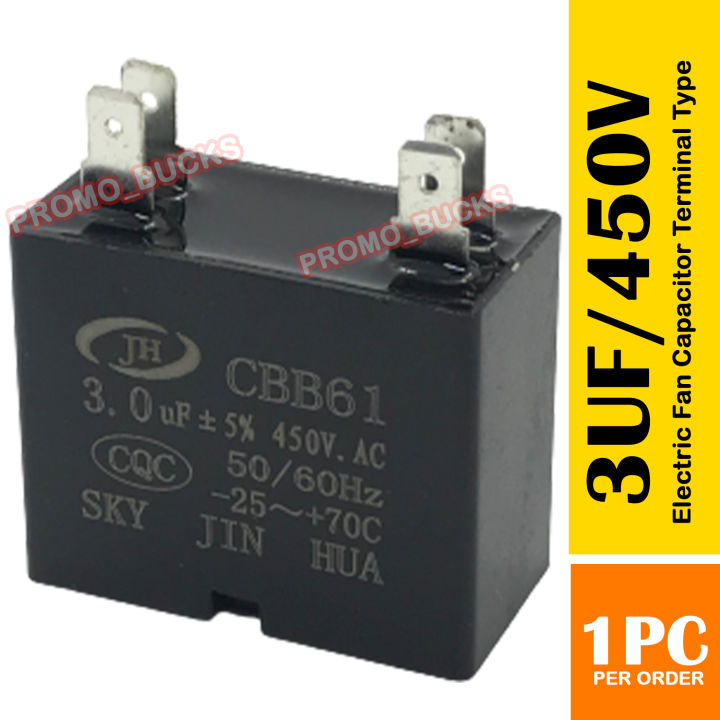 3UF/450V Capacitor / Electric Fan Capacitor | Lazada PH
