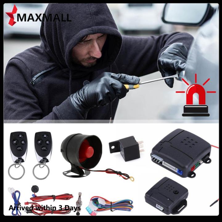 Vehicle Security System with Siren and Wiring Harness Remote Control ...
