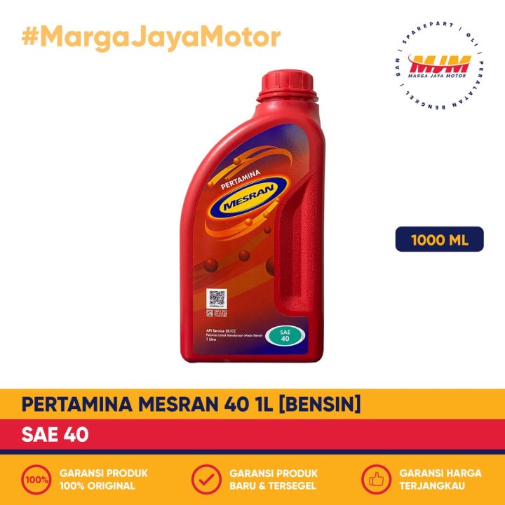 Mesran Sae 40 Bensin 1000ml Pertamina Oil 1L | Lazada Indonesia