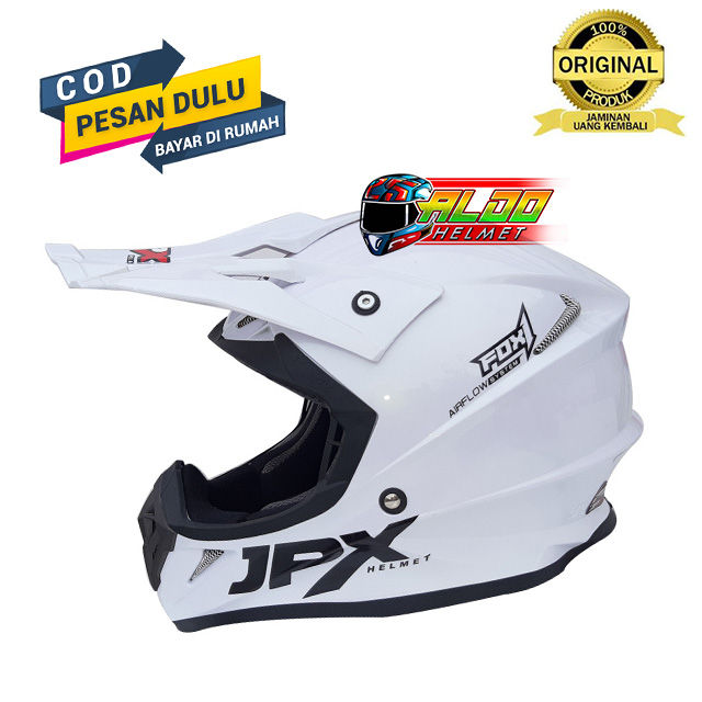 HELM / FULL FACE / ORIGINAL / JPX CROSS SOLID WHITE / HELM BALAP ...