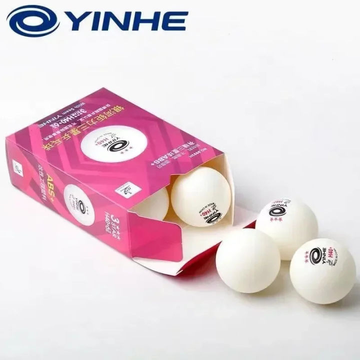 YINHE-Galaxy 3-Star Table Tennis Balls with Seams, H40 , White Poly Ping Pong Balls | Lazada