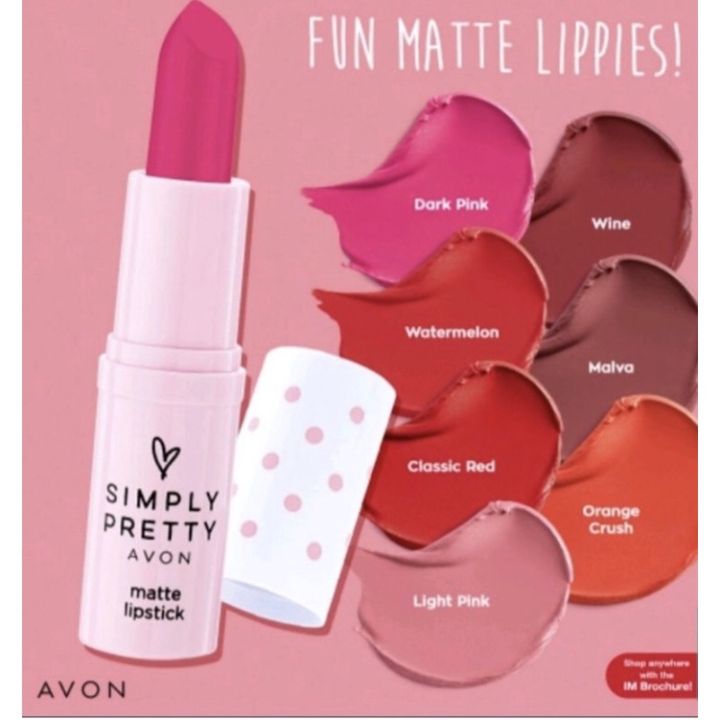 Avon lipstick Simply Pretty Matte Lipstick 4 g | Lazada PH