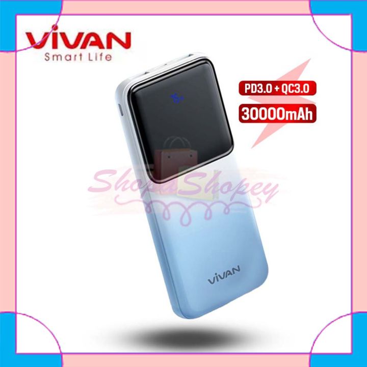 VIVAN VPB-D30 Powerbank 30000mAh Fast Charging QC 3.0 PD 20W 2 Input ...