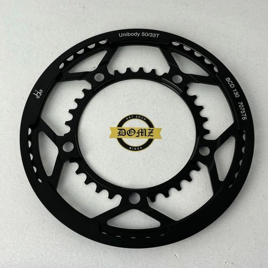 H&H Innovation One Piece Double Chainring 50/33 for Brompton (Black ...