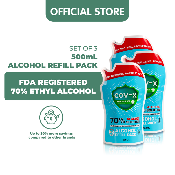 COV-X Alcohol Refill Pack 3 x 500mL | Lazada PH