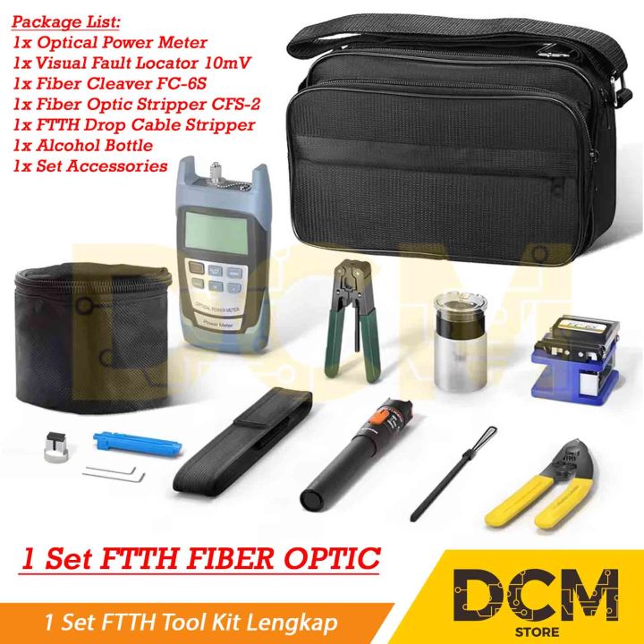 1 Set FTTH Tool Kit SET Lengkap OPM VFL Cleaver FO Fiber Optic Lengkap ...