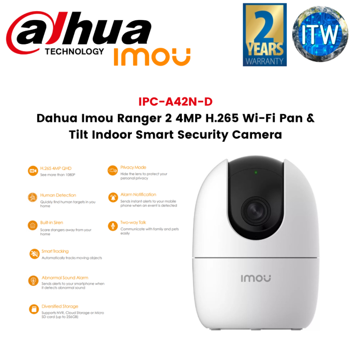 ITW | Dahua Imou Ranger 2 4MP H.265 Wi-Fi Pan & Tilt Indoor Smart ...