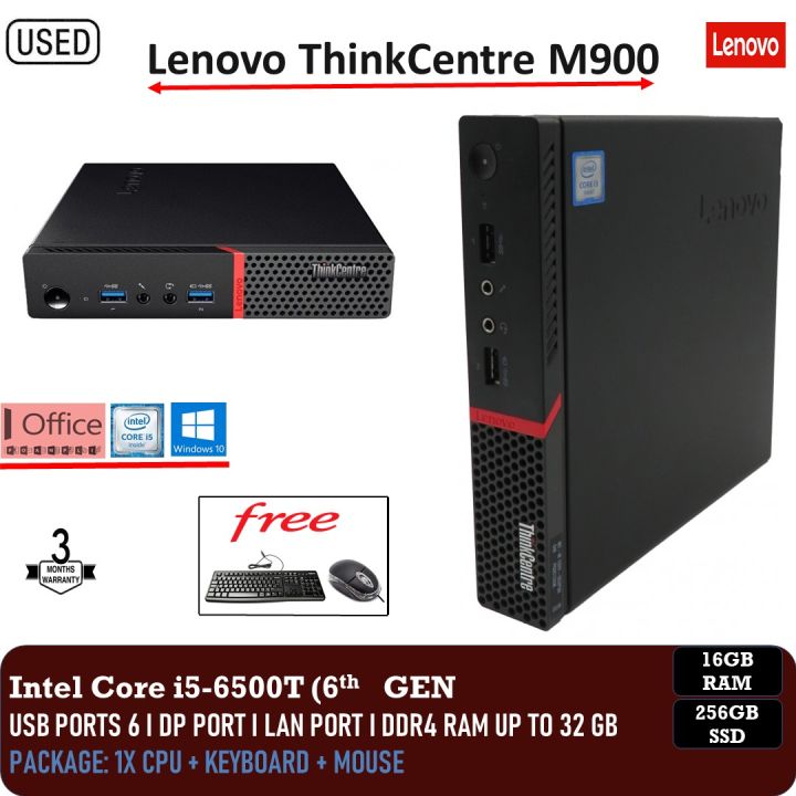 Lenovo ThinkCentre M900 - tiny - intel Core i5 6TH Gen Processor @ 2.9 ...