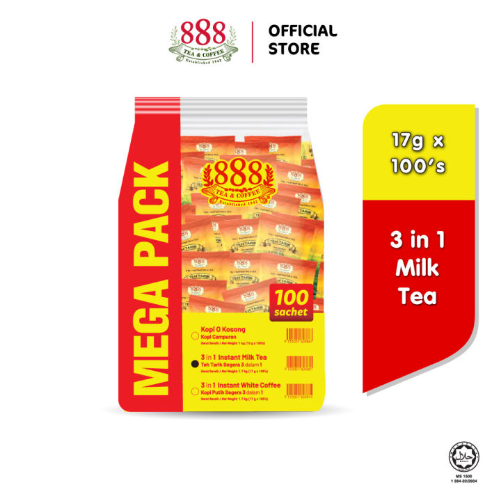 888 3 in 1 Instant Milk Tea Value Pack (17g x 100s) | Lazada
