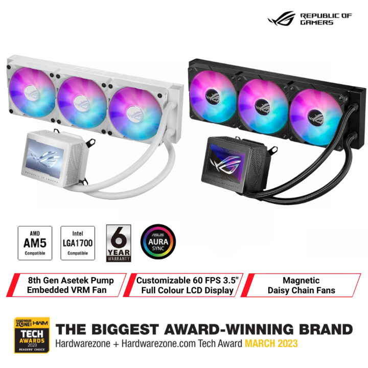 ASUS ROG Ryujin III 360 ARGB AIO CPU Cooler with 400mm Radiator - 3.5 ...